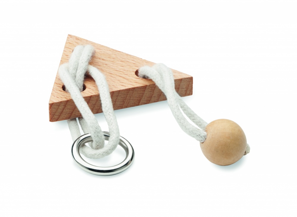 Wooden brain teaser triangle | Logotrade