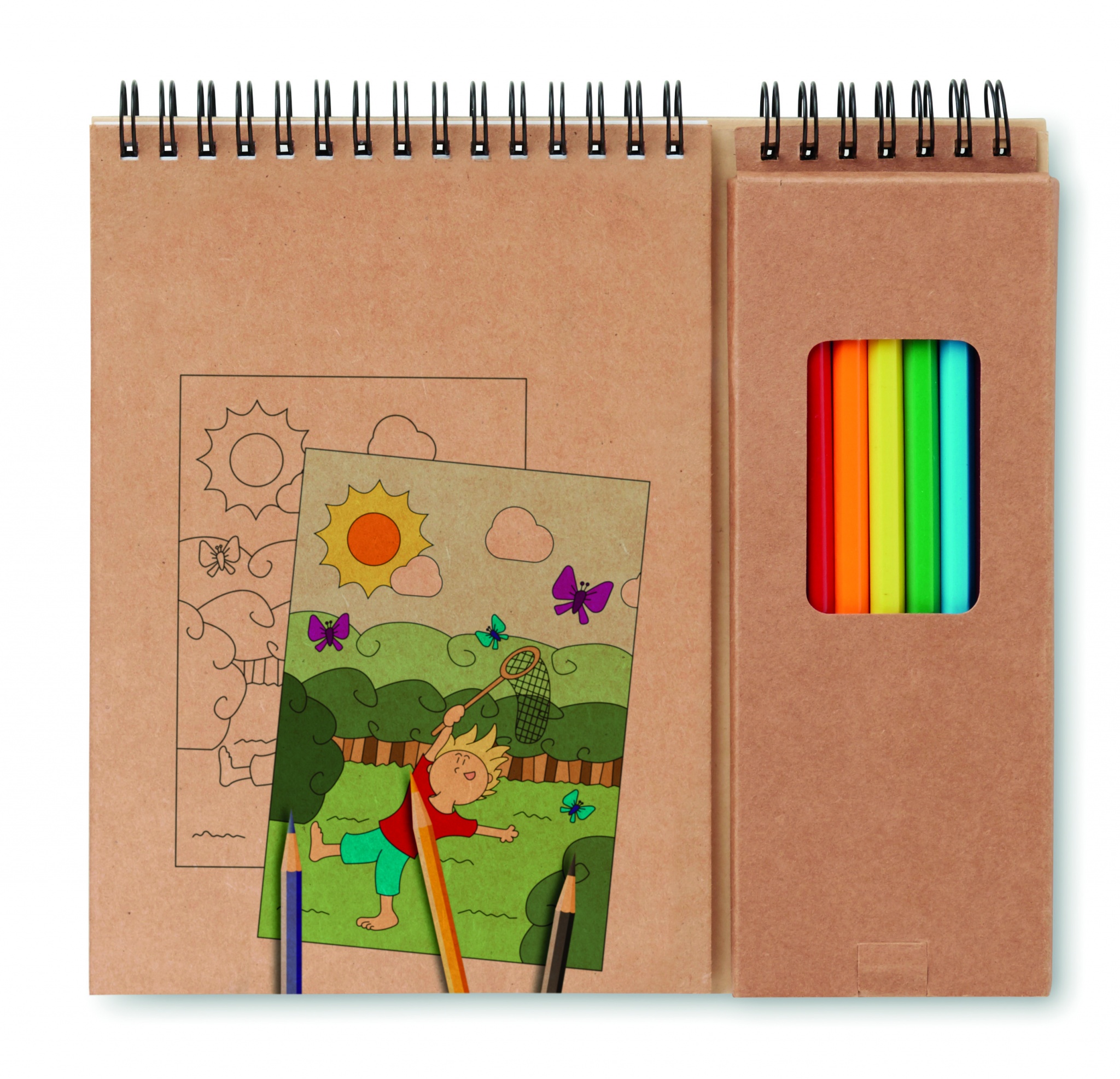 Colouring set with notepad | Logotrade